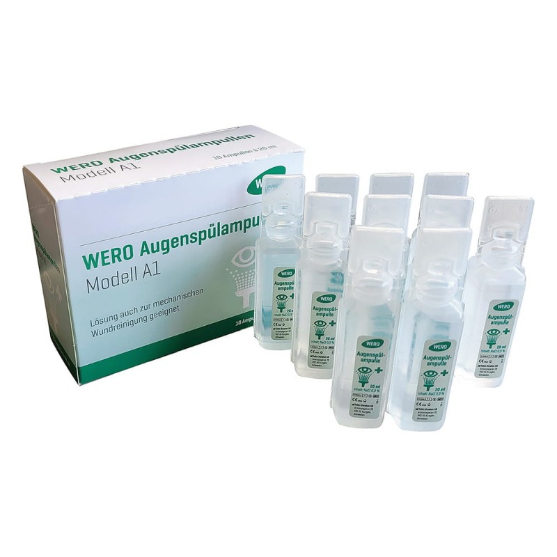 Augenspülampullen Wero Modell A1, 10 x 20 ml